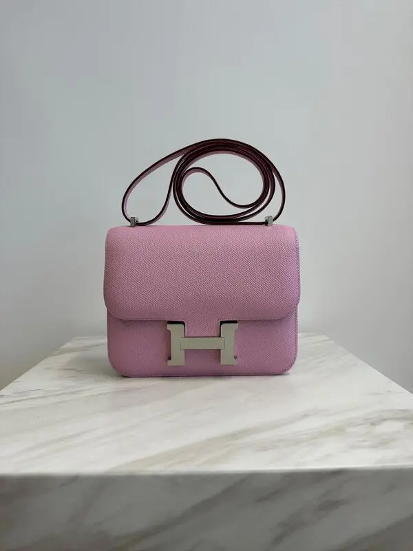 Hermès Constance Epsom With Palladium Hardware - Mauve Sylvestre