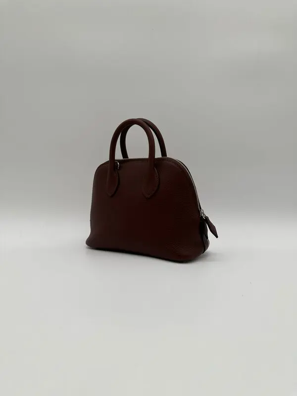 Hermès Bolide Chamkila Goatskin With Palladium Hardware - Red
