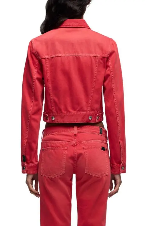 7 For All Mankind Shrunken Denim Trucker Jacket