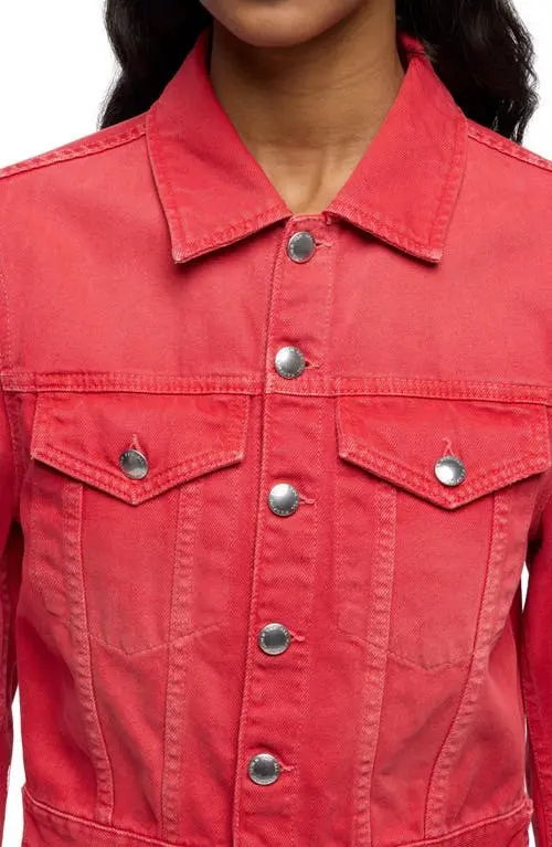 7 For All Mankind Shrunken Denim Trucker Jacket