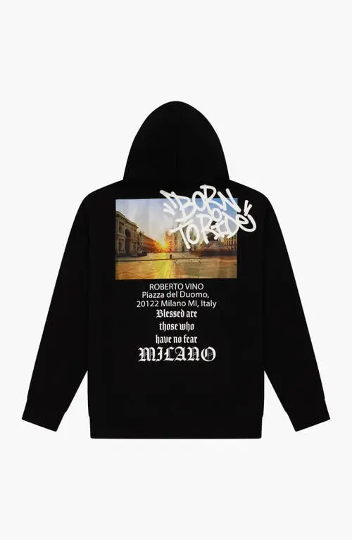 ROBERTO VINO Milano Cityscape Graphic Hoodie