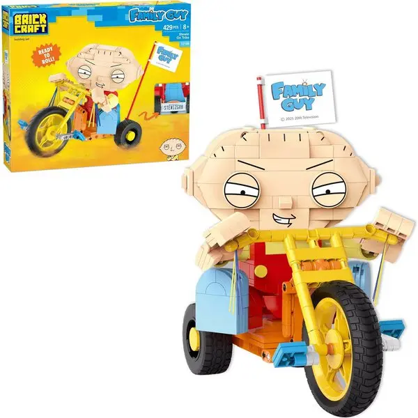 BRICKCRAFT Family Guy Stewie On Trike Building Set