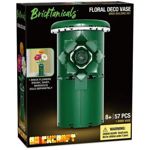 BRICKCRAFT Bricktanicals Floral Deco Vase Building Set