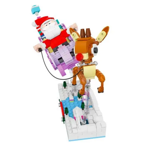 BRICKCRAFT Rudolph Santa's Sleigh Building Set