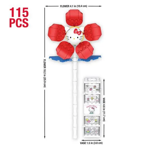 BRICKCRAFT Hello Kitty Flower And Vase Building Set