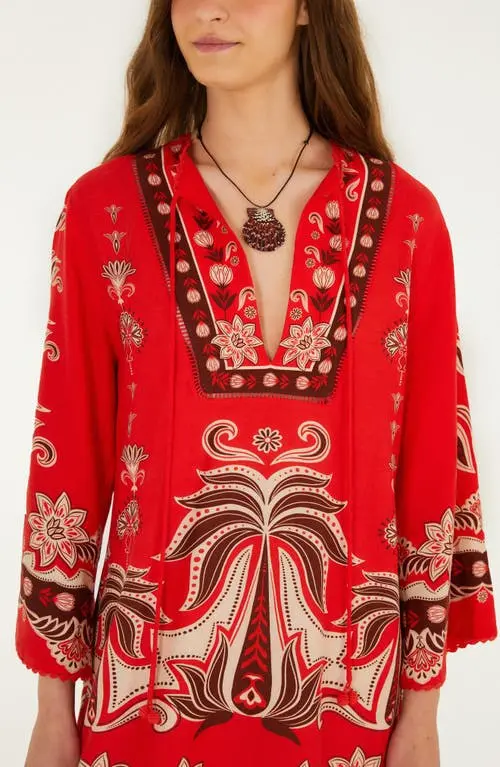 Farm Rio Ainika Garden Front Ties Minidress