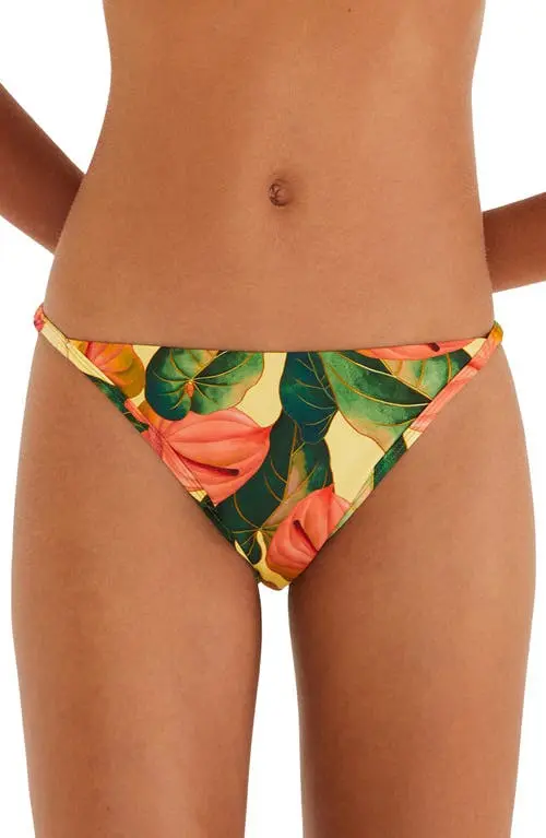 Farm Rio Anturim Floral Bikini Bottom - Golden Yellow