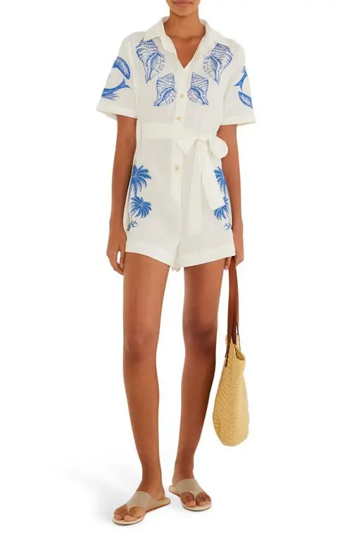 Farm Rio Brasil Vintage Look Romper - Off-white