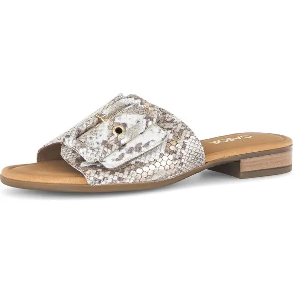 Gabor Buckle Slide Sandal - Sage