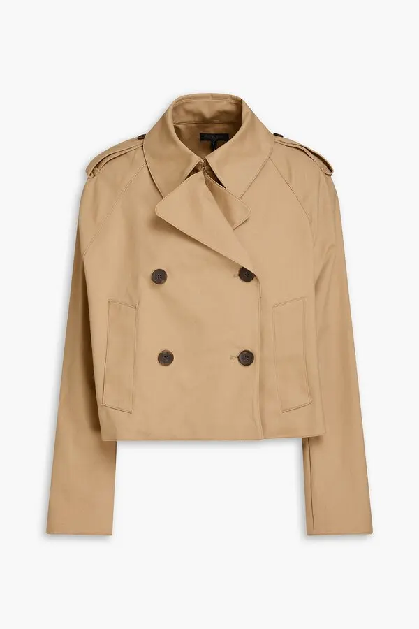Rag & Bone Talia Cropped Cotton-gabardine Jacket - Sand