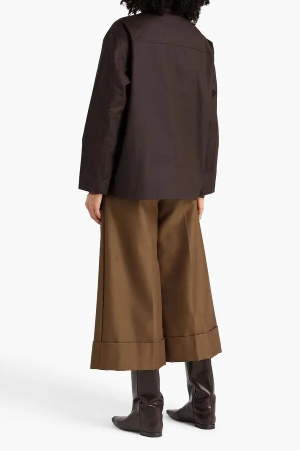 Rag & Bone Cassidy Coated Cotton-gabardine Jacket - Chocolate