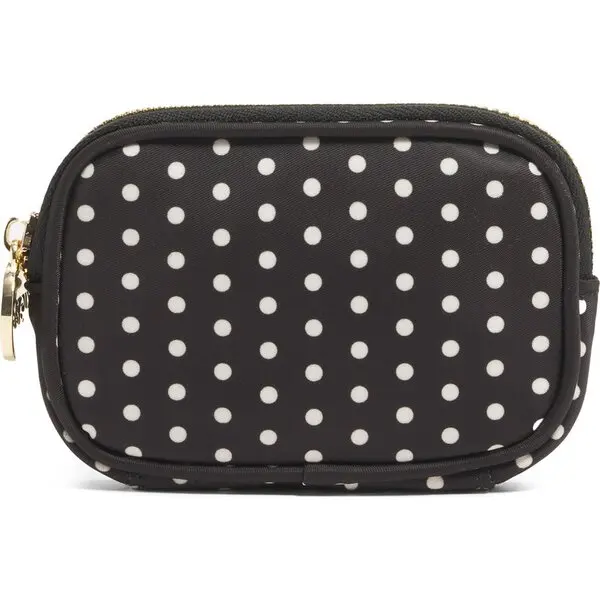 Stoney Clover Lane Micro Dot Print Nylon Pouch - Small Dot Black Base