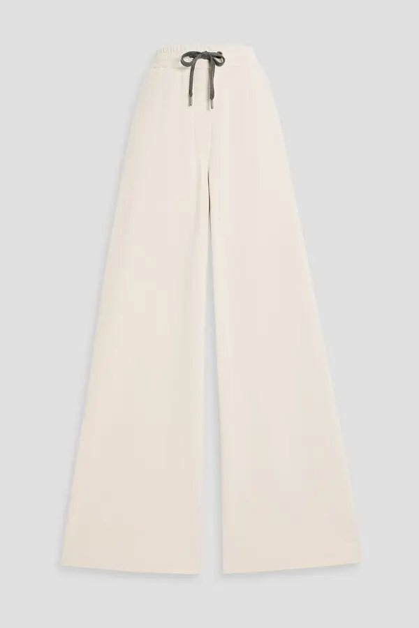Brunello Cucinelli Cotton-jersey Track Pants - Cream