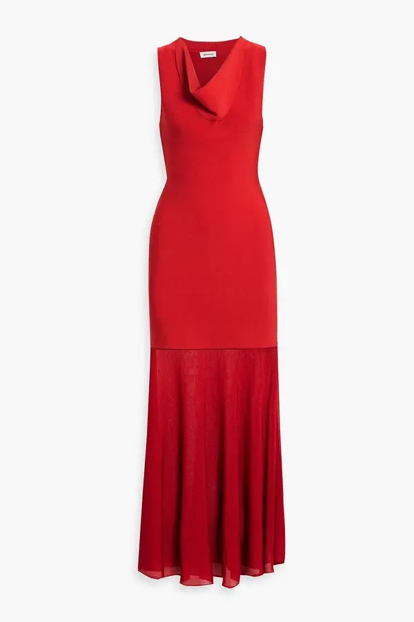 Simkhai Xena Layered Maxi Dress - Crimson