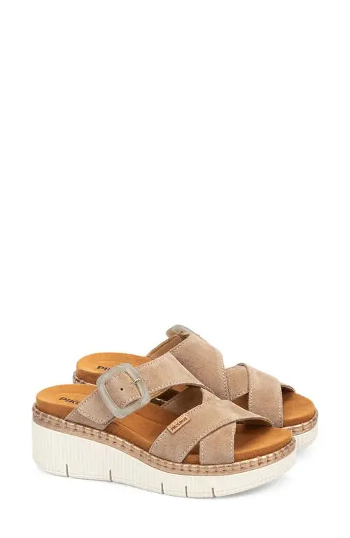 Pikolinos Gomera Wedge Sandal - Desert