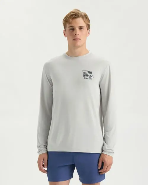 SALT LIFE Underwater Diving Slx Performance Long Sleeve Shirt - Mist Grey Heather