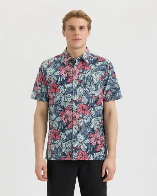 SALT LIFE Sailfish Blossom Woven Shirt