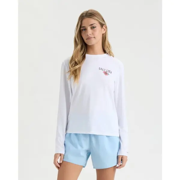 SALT LIFE High Flyer Slx Performance Long Sleeve Shirt - White