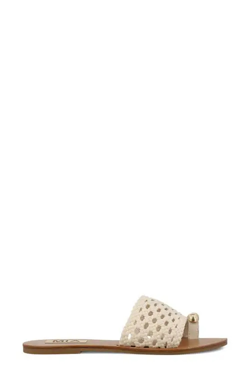 Mia Tiva Slide Sandal - Bone Woven