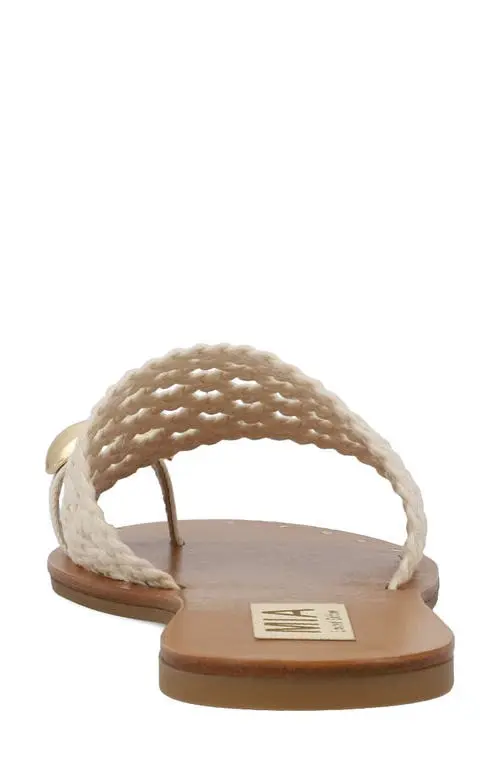 Mia Tiva Slide Sandal - Bone Woven