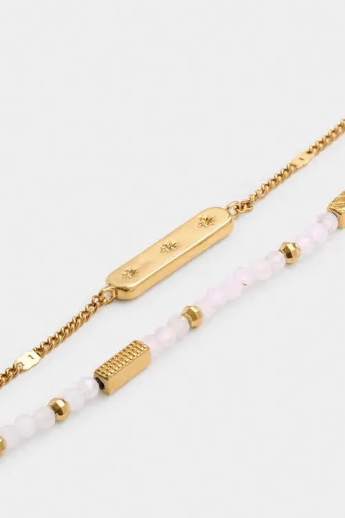 KATIE LOXTON Birthstone Bracelet With Semi-precious Stone - April
