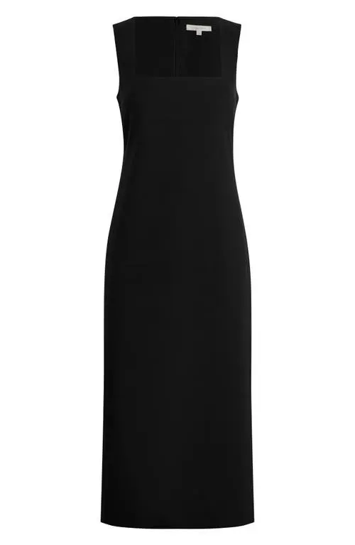 FAVORITE DAUGHTER Linen-blend Midi Dress - Black