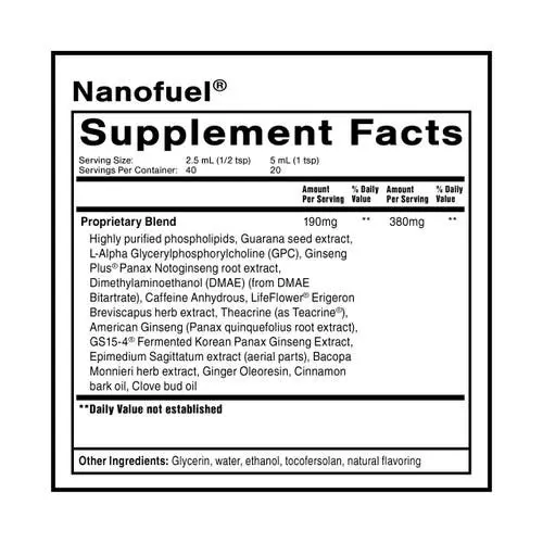 QUICKSILVER SCIENTIFIC Nanofuel Nootropic Supplement