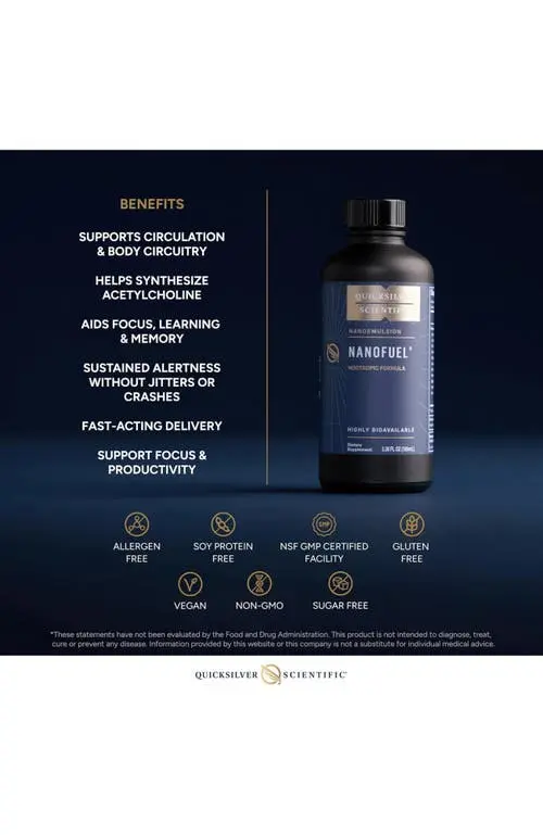QUICKSILVER SCIENTIFIC Nanofuel Nootropic Supplement