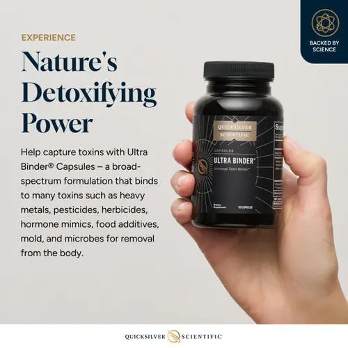 QUICKSILVER SCIENTIFIC Ultra Binder Bentonite Clay Zeolite And Charcoal Capsules