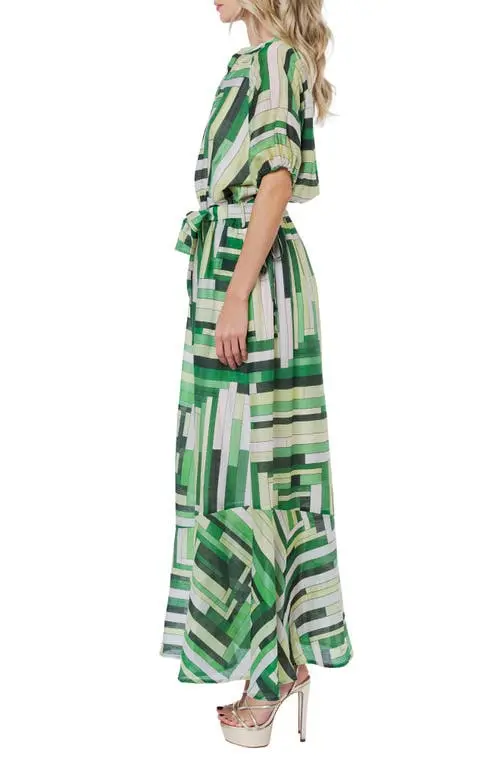 CIEBON Gemma Puff Sleeve Maxi Dress