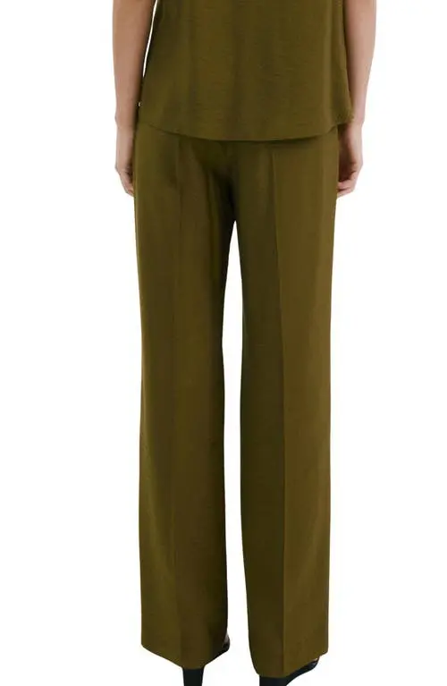 Mango Mid-rise Straight Leg Trousers