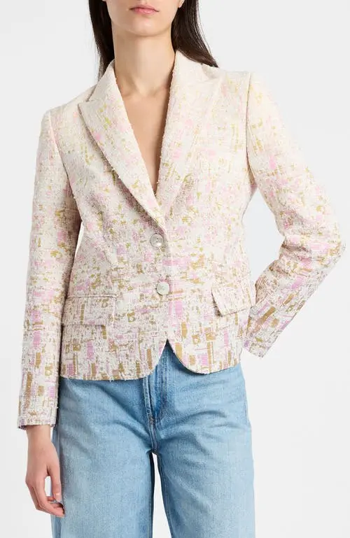 Santorelli Jodie Jacket In Ombré Jacquard - Pearl