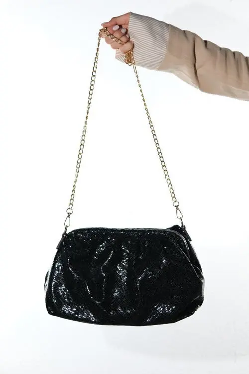 PROLOGUE SHOES Uvera Fashion Handbag - Black Pattern
