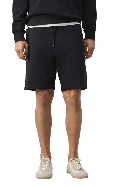 Mango Cotton Drawstring Bermuda Shorts - Navy