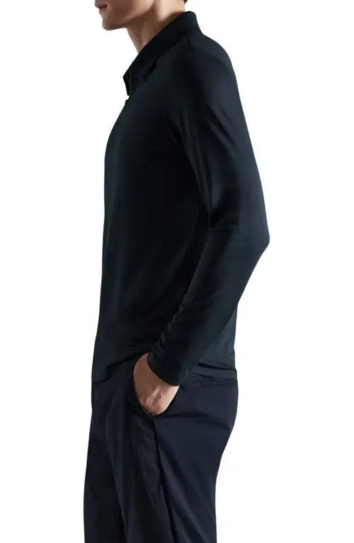 Mango Comfort Stretch Quarter Zip Polo