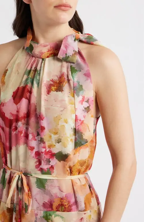 Julia Jordan Mock Neck Tiered Maxi Dress