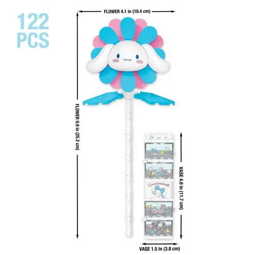 BRICKCRAFT Hello Kitty Cinnamoroll Flower And Vase Building Set