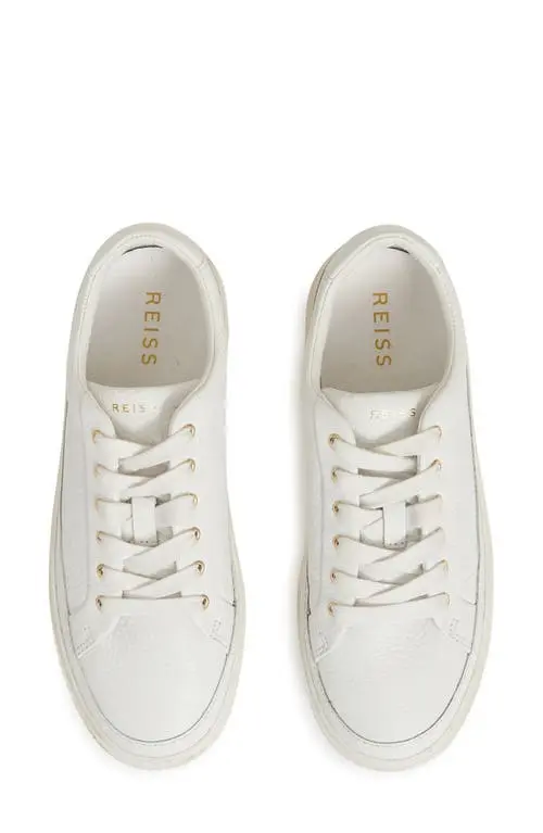 REISS Leanne Platform Sneakers - White