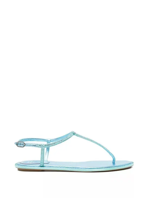 Rene Caovilla Diana Flat Sandals - Blue