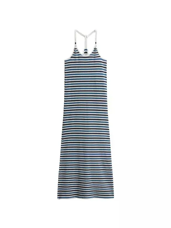 Woolrich Striped Shoulder Straps Dress - Blue