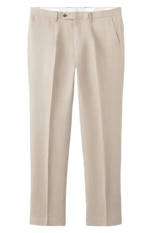 Mango Amalfi Slim Fit Flat Front Linen Suit Pants