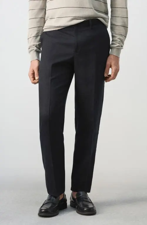 Mango Amalfi Slim Fit Suit Trousers - Navy