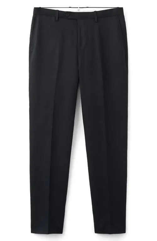 Mango Slim Fit Suit Trousers - Navy