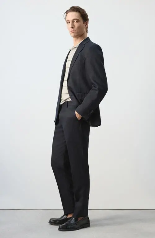 Mango Slim Fit Suit Trousers - Navy
