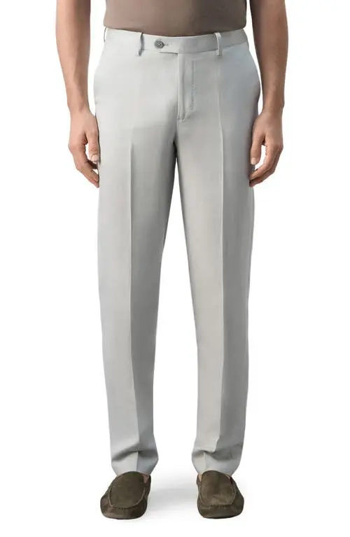 Mango Slim Fit Suit Trousers - Sky Blue