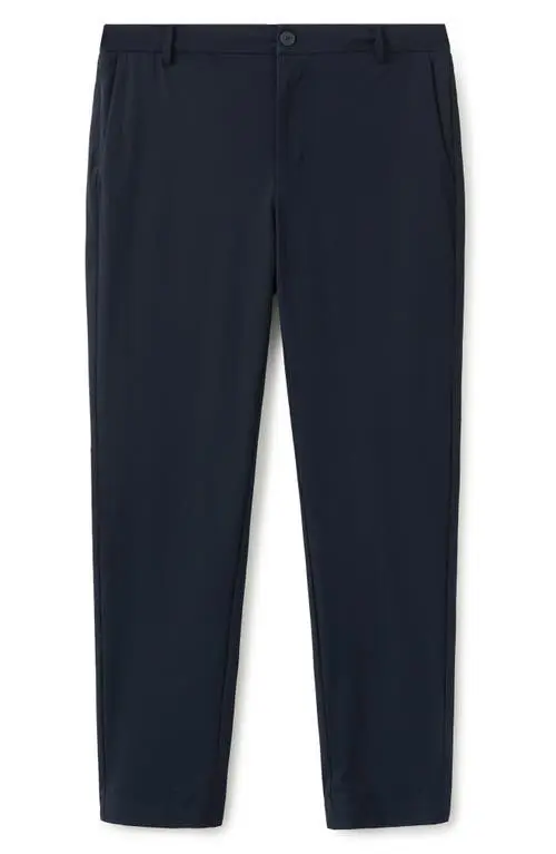 Mango Water Repellent Slim Fit Trousers - Navy