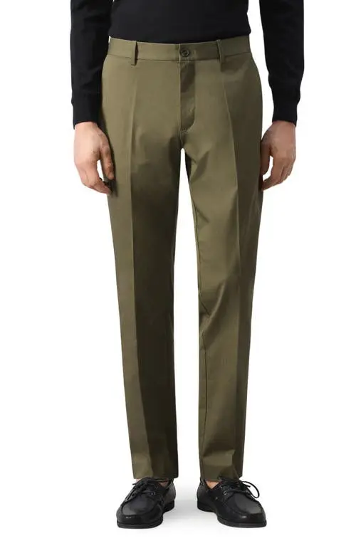Mango Dublino Slim Fit Chinos - Olive Green
