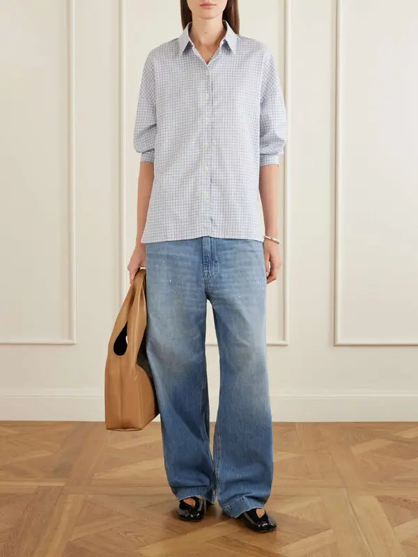 MAISON MARGIELA Distressed Mid-rise Wide-leg Jeans