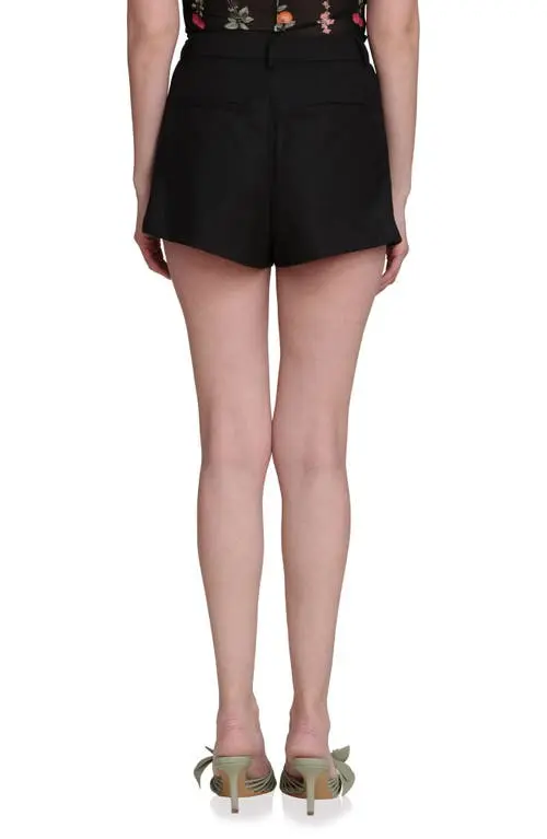 Avec Les Filles Pleated High-waist Shorts