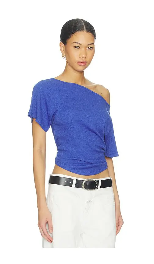 Free People X Lucy Off The Shoulder Tee - Violet Splendor